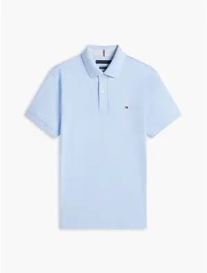 Tommy Hilfiger Regular Fit Stretch Tommy Polo - Light Blue