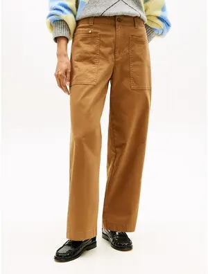 Tommy Hilfiger Stretch Wide Leg Utility Pants