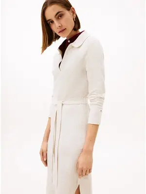 Tommy Hilfiger Belted Sweater Polo Dress
