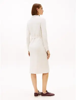 Tommy Hilfiger Belted Sweater Polo Dress