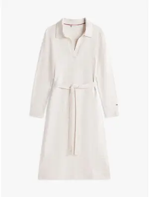 Tommy Hilfiger Belted Sweater Polo Dress