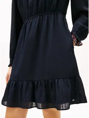 Tommy Hilfiger Checked Chiffon Mini Dress