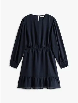 Tommy Hilfiger Checked Chiffon Mini Dress