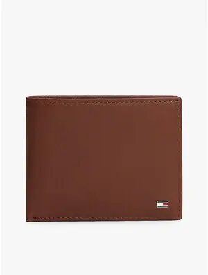 Tommy Hilfiger Pebbled Leather Bifold Wallet - Tan