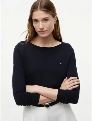 Tommy Hilfiger Boatneck Sweater - Navy