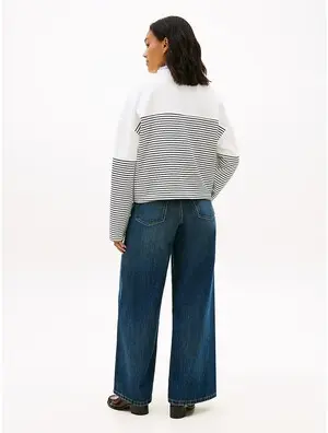 Tommy Hilfiger Nautical Stripe Cropped Sweatshirt