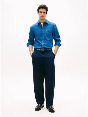 Tommy Hilfiger Relaxed Fit Twill Trousers - Navy