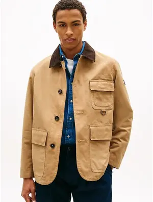 Tommy Hilfiger Relaxed Waxed Barn Jacket - Safari Canvas