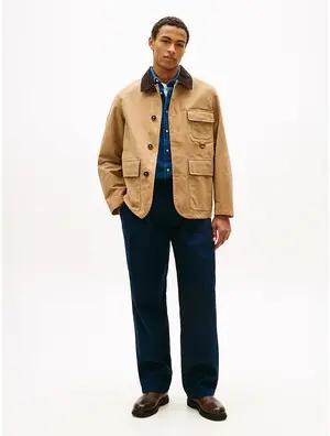 Tommy Hilfiger Relaxed Waxed Barn Jacket - Safari Canvas