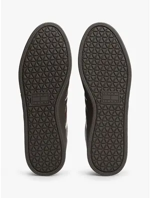 Tommy Hilfiger Leather Skater Sneakers - Black Walnut