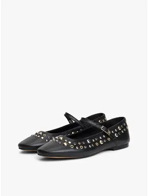 Tommy Hilfiger Studded Leather Mary Jane Flat