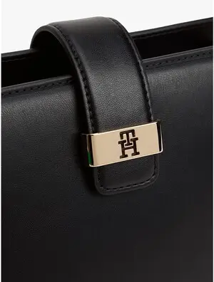 Tommy Hilfiger Monogram Clasp Mini Satchel Bag