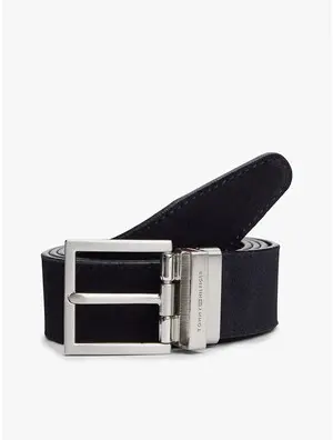 Tommy Hilfiger Reversible Square Buckle Leather Belt