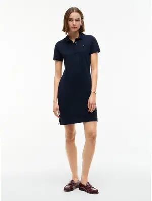 Tommy Hilfiger Classic Fit Stretch Cotton Polo Dress - Navy