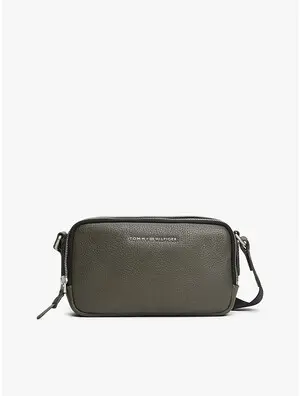 Tommy Hilfiger Pebble Grain Leather Crossbody Bag - Dark Woodland