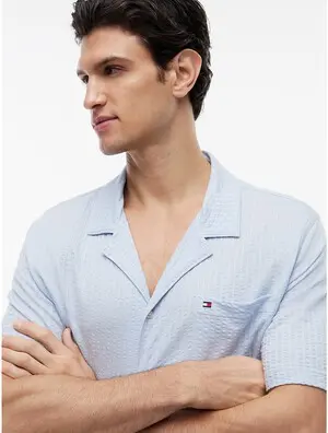 Tommy Hilfiger Short-sleeve Seersucker Sleep Shirt