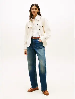 Tommy Hilfiger Oversized Twill Utility Shirt Jacket