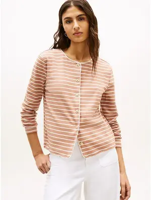 Tommy Hilfiger Striped Cotton Cardigan