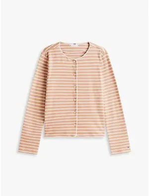 Tommy Hilfiger Striped Cotton Cardigan