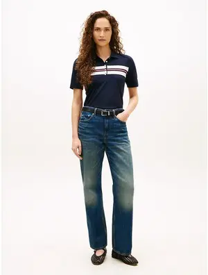 Tommy Hilfiger Regular Fit Block Stripe Stretch Polo