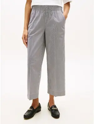 Tommy Hilfiger Elasticated Waist Wide-leg Ankle Pants