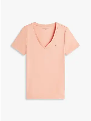 Tommy Hilfiger V-neck T-shirt - Sunset Coral