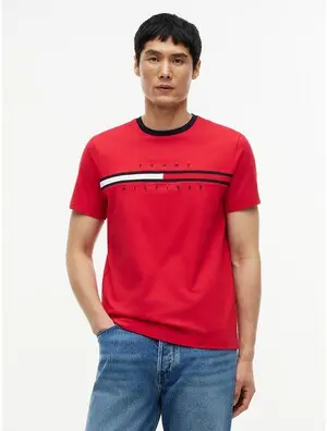 Tommy Hilfiger Embroidered Flag Logo T-shirt