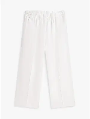 Tommy Hilfiger Pull-on Wide-leg Ankle Pants - Ecru