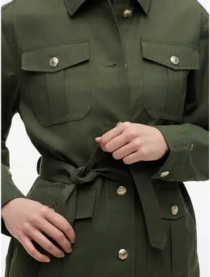 Tommy Hilfiger Water-resistant Belted Utility Jacket - Ancient Fir
