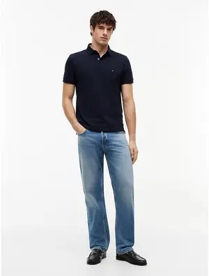 Tommy Hilfiger Regular Fit Stretch Tommy Polo - Navy