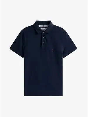 Tommy Hilfiger Slim Fit Stretch Pique Polo - Navy