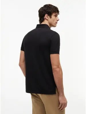 Tommy Hilfiger Regular Fit Stretch Tommy Polo - Black