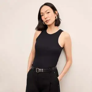 M.M.LAFLEUR The Aubry Layering Tank In Organic Ribbed Pima Cotton - One-color