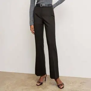 M.M.LAFLEUR The Horton Washable Wool Twill Flare Trouser - One-color