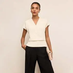 M.M.LAFLEUR Antonia Wrap Top - Ivory