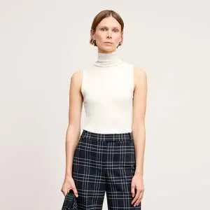 M.M.LAFLEUR The Jett Tank Organic Ribbed Pima Cotton - Ivory