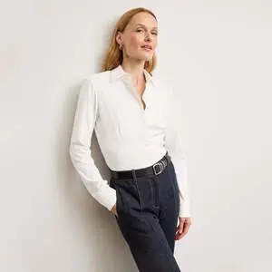 M.M.LAFLEUR Clemens Flex Shirt Knit Poplin - White