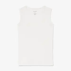 M.M.LAFLEUR Ribbed Pima Cotton Tank - Ivory