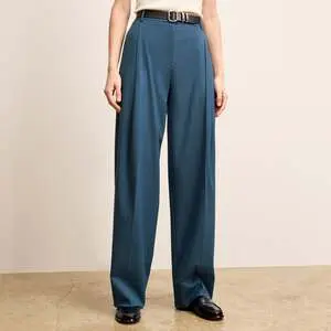M.M.LAFLEUR Rina Sculptural Pants - Bluebell