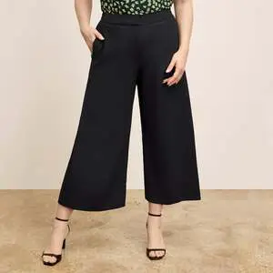M.M.LAFLEUR Zhou Culottes - Black Soft Wave