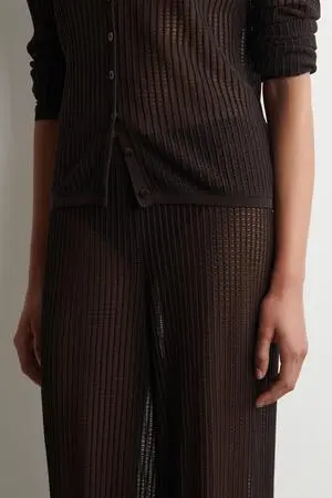 Cos Ribbed Open-knit Wide-leg Pants
