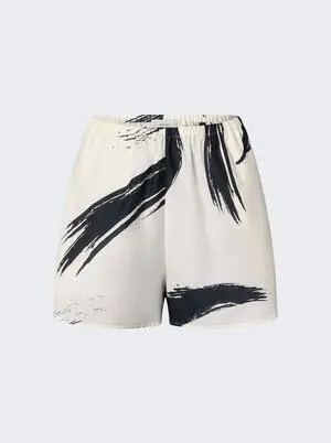 Loulou De Saison Abstract Print Elasticated Shorts