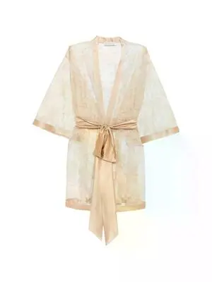 Carine Gilson Lace Robe - Neutrals