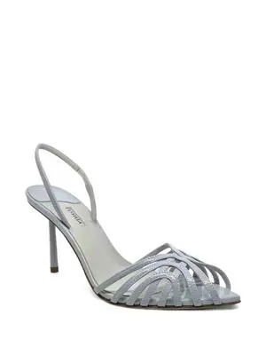 LE SILLA Patent Cage-strap Slingback Sandals - Grey