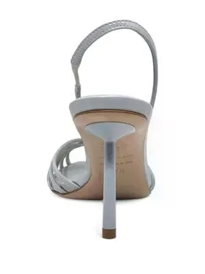 LE SILLA Patent Cage-strap Slingback Sandals - Grey