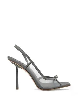 LE SILLA Crystal-buckle Mesh Slingback Sandals