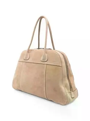 Miu Miu Logo-embossed Suede Tote Bag