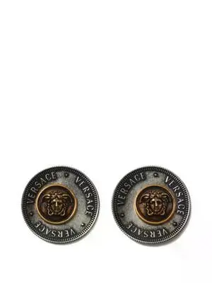 Versace Medusa Logo Coin Stud Earrings