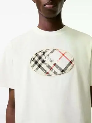 Burberry Check Knight-stamp Cotton T-shirt