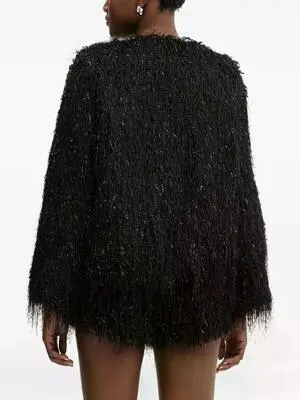 HAVEONE Shaggy-knit Metallic-thread Jacket